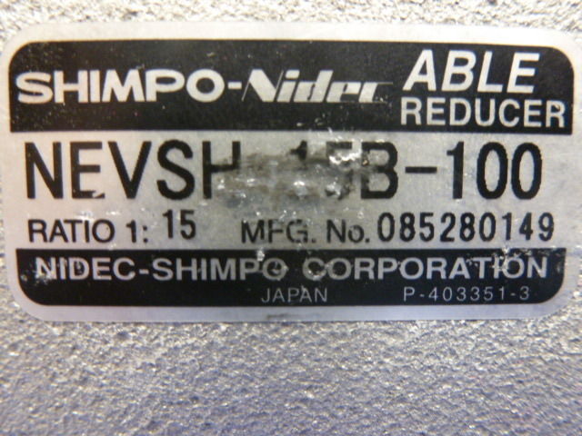 SHIMPO Nidec ABLE Reducer 1:15 NEVSH-15B-100[品牌 价格 图片 报价]-易卖工控网